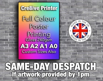 Personalised Custom Picture POSTER PRINTING A5 A4 A3 A2 A1 A0 - Etsy UK