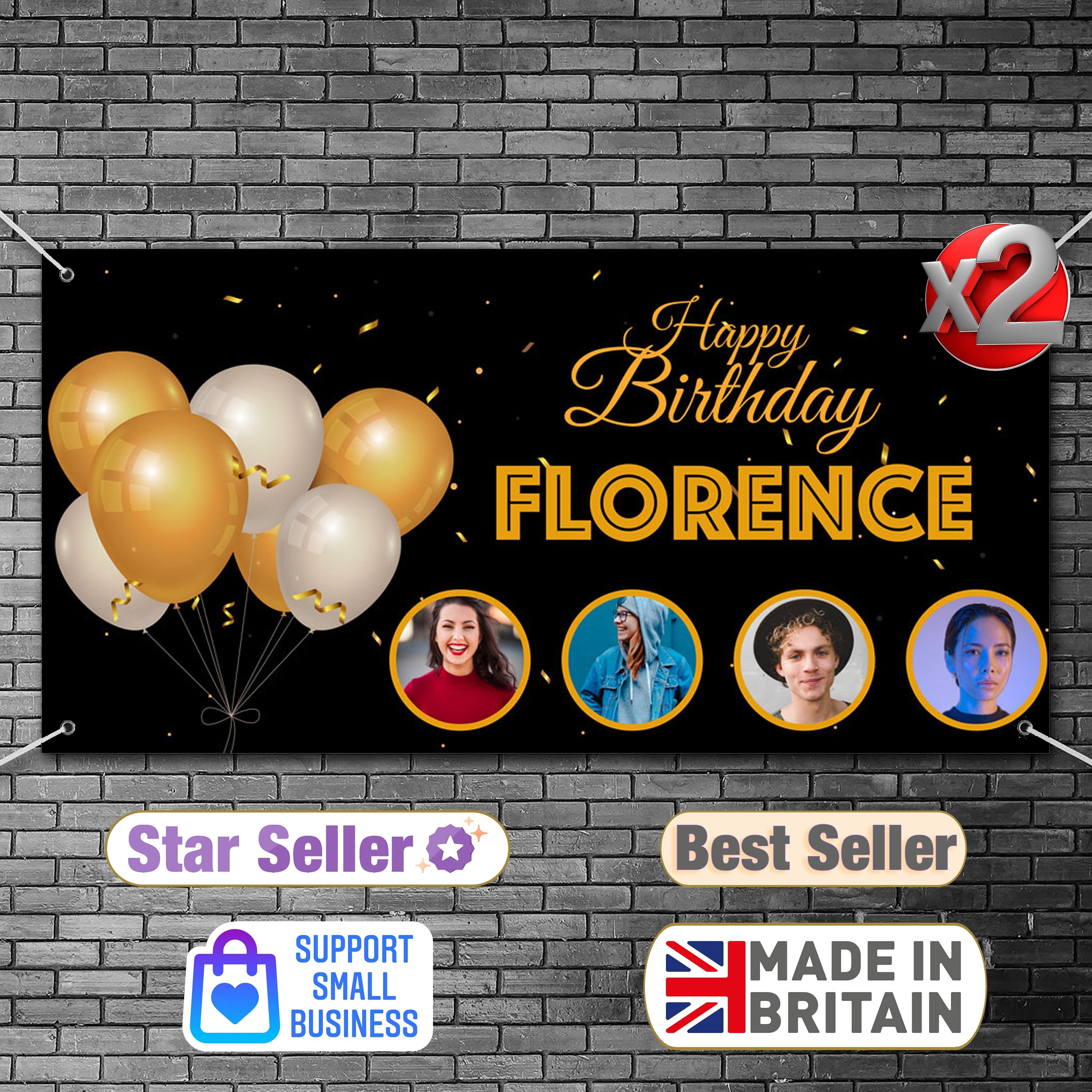 19 Paper Happy Birthday Banner Printing Printed Customised - Etsy