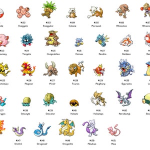 Pokemon Fire Red/leaf Green Sprite Poster - Etsy