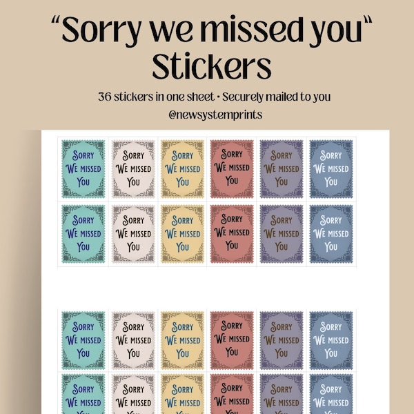 Sorry We Missed You - Etsy