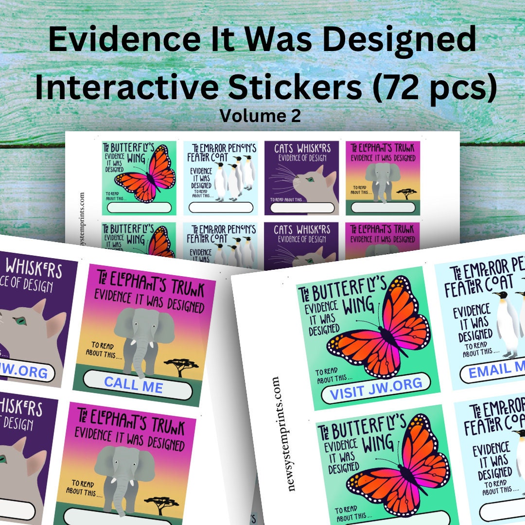 Evidence It Was Designed? 72 Interactive Stickers (volume 2) - Etsy