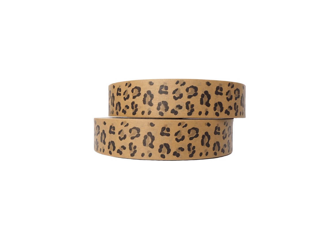 X2 Mini Leopard Black/charcoal Recyclable Kraft Paper Tape, Set of 2 ...
