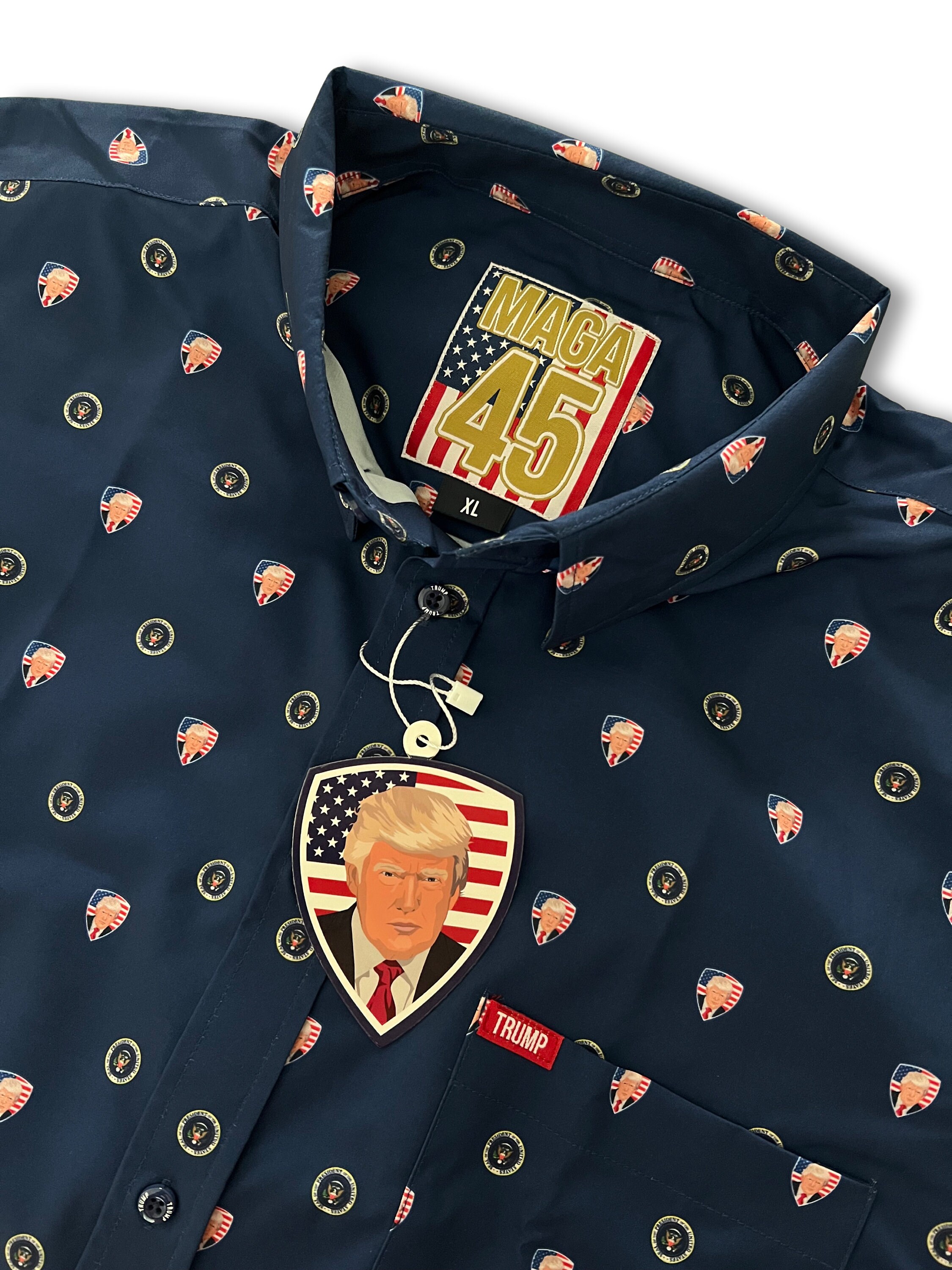 Trump Maga Short Sleeve Button Down Shirt - Etsy