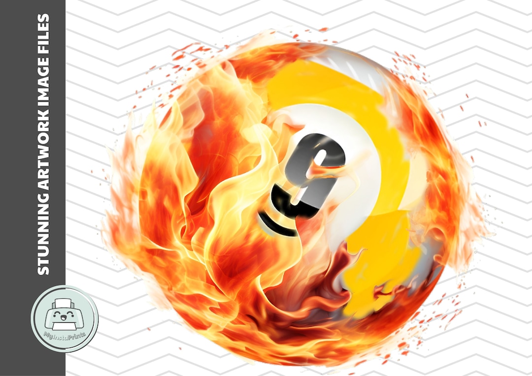 9 Ball on Fire Png Pool Png 9ball Fireball, Pool Ball in Flames Pool ...