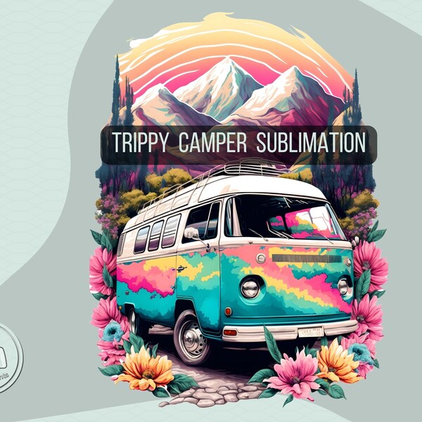 Hippie Van Clipart - Etsy