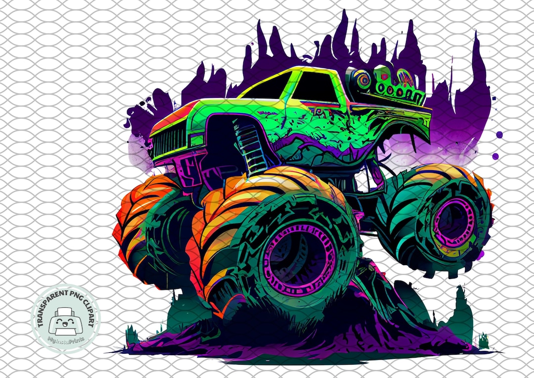 Monster Truck Png Sublimation Design, Truck Png, Extreme Vehicle Png ...