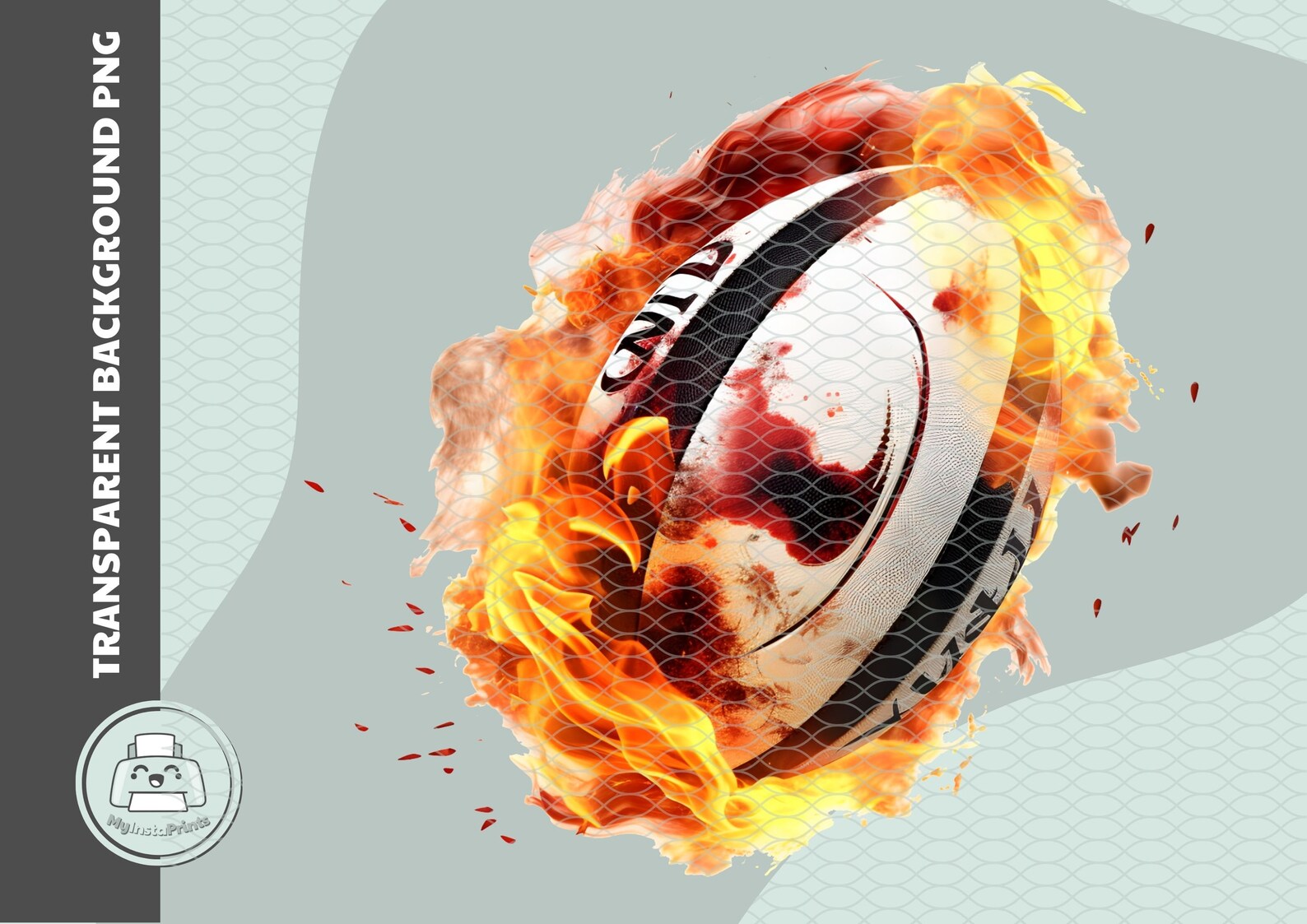 Rugby Ball on Fire Png Rugby Png Rugby Ball in Flames Rugby - Etsy UK
