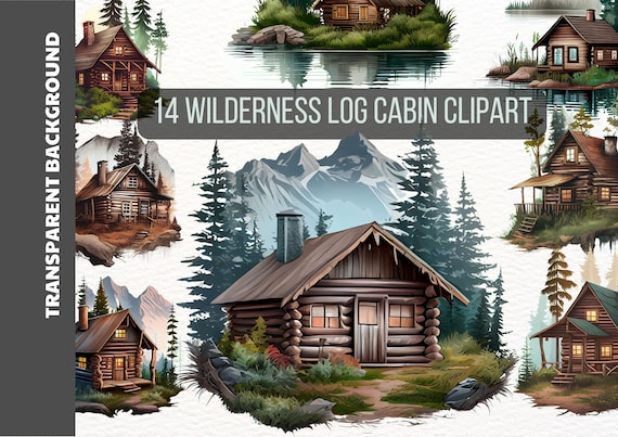 Cottage In The Woods Clipart Image