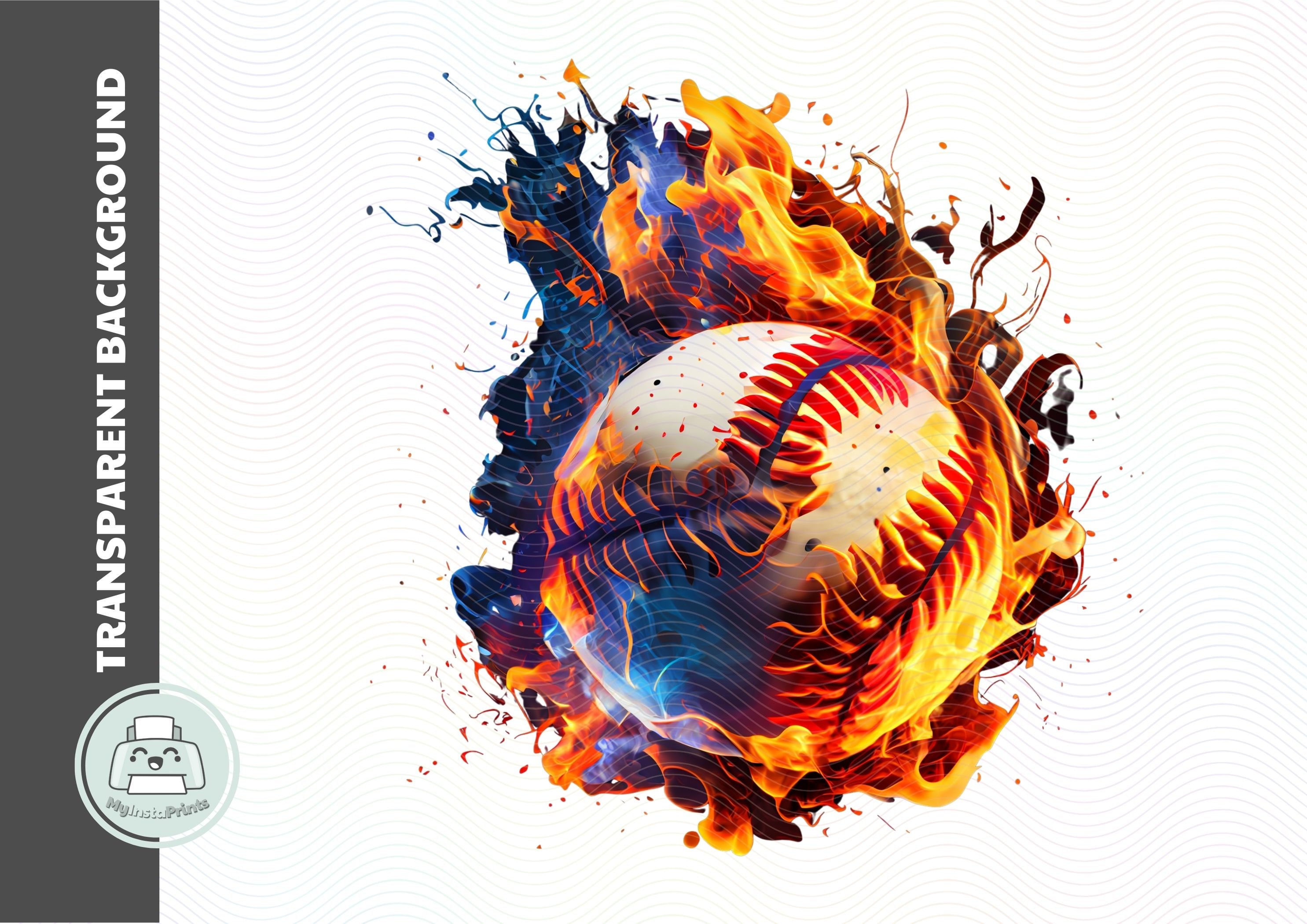 Baseball Fireball Clipart