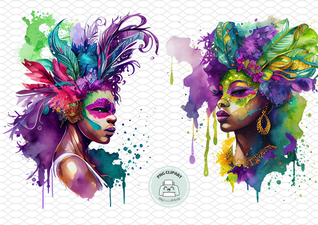 Mardi Gras Black Women Png, Mardi Gras Black Girl Png, Afro Mardi Gras ...