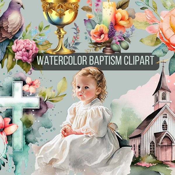 Baptism Clipart - Etsy