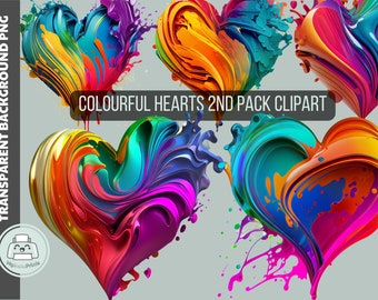 Rainbow Heart Sublimation PNG Rainbow Pride Rainbow Clip - Etsy