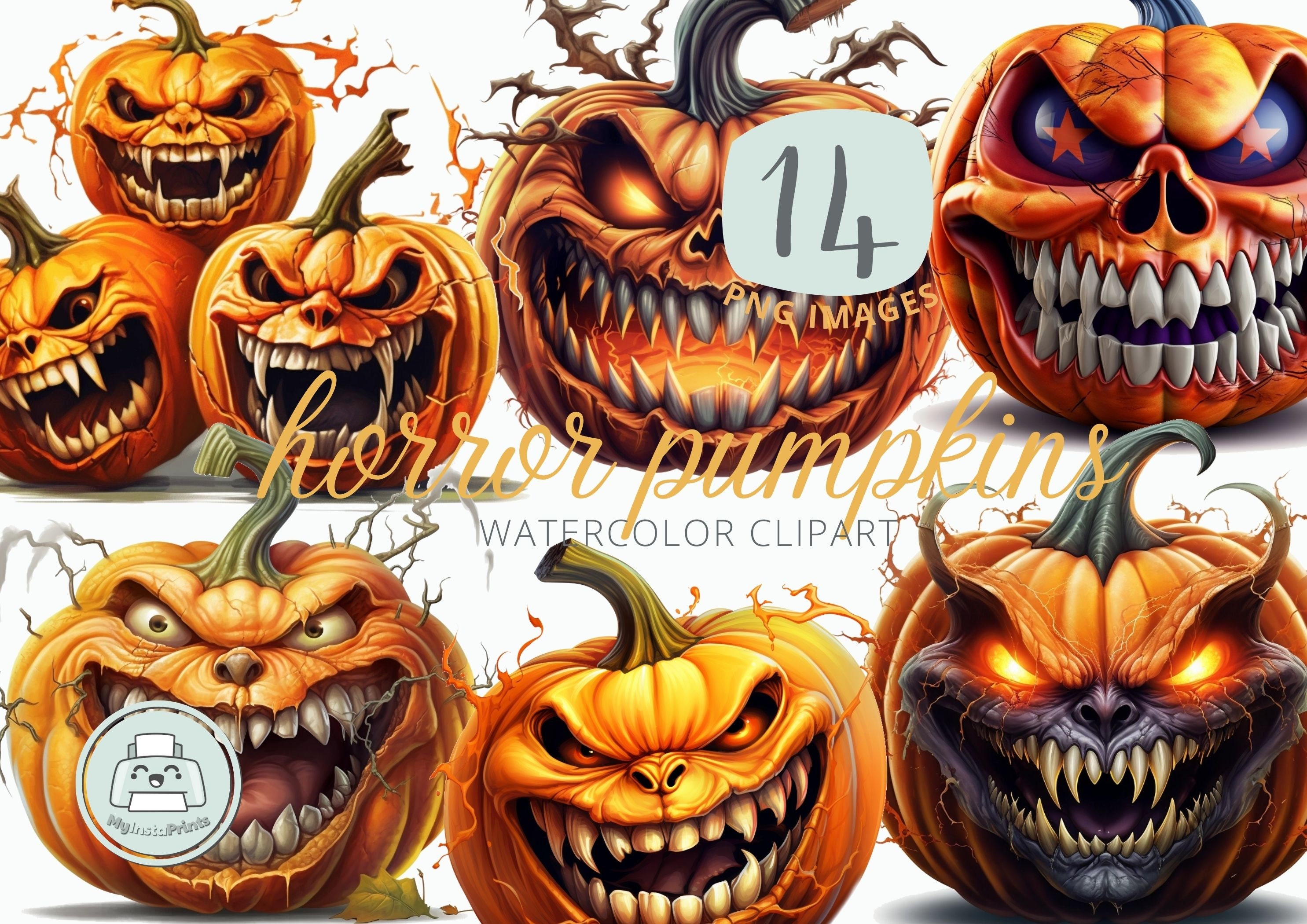 Evil Carved Pumpkin Faces