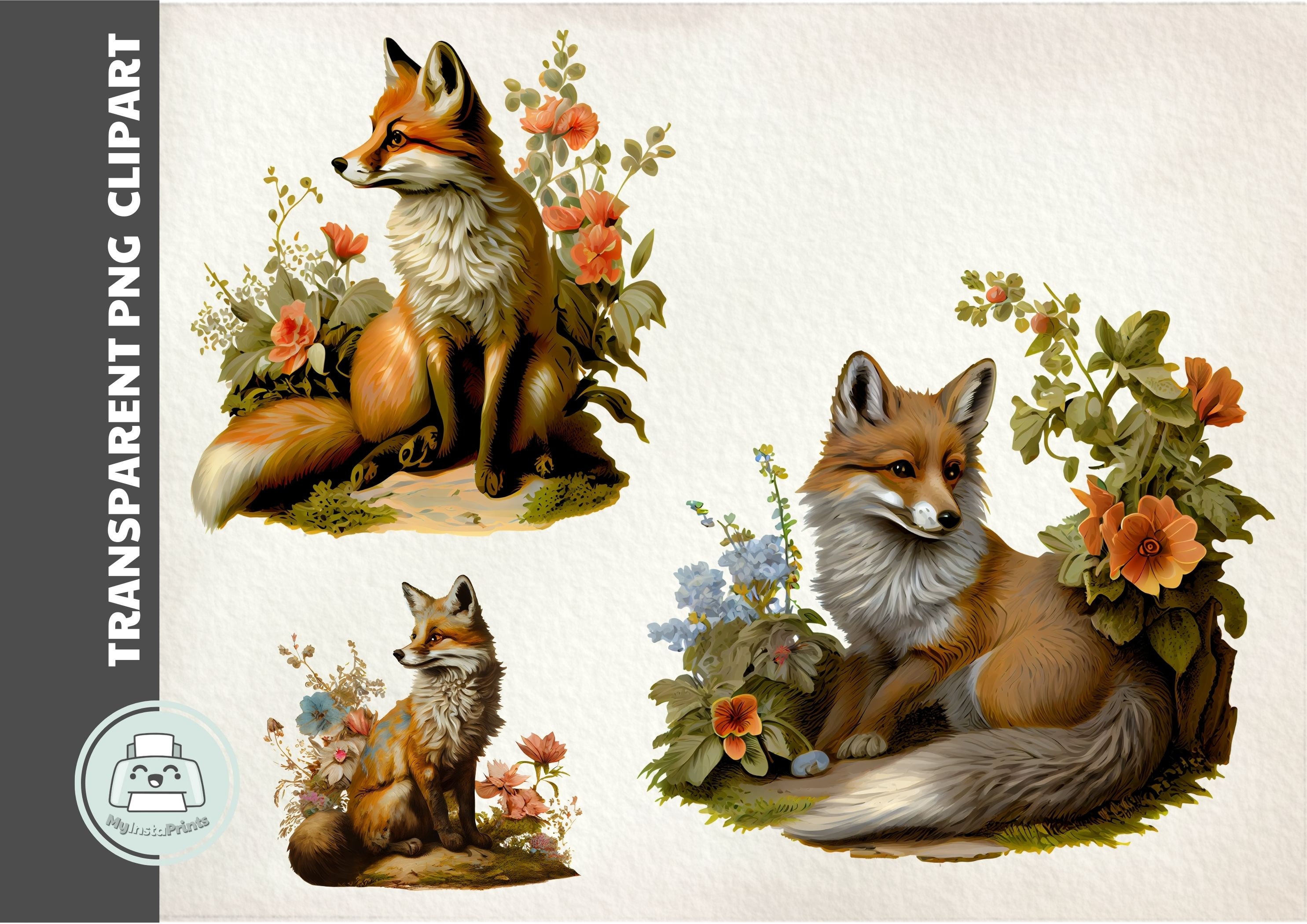 Fuchs Clipart Bilder Fuchs png transparenter Hintergrund - Etsy Österreich