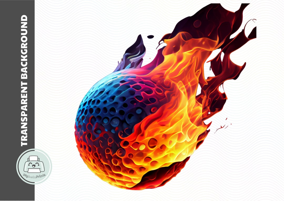 Golf Ball on Fire Png Golf Ball Png Golfing Ball Fireball - Etsy