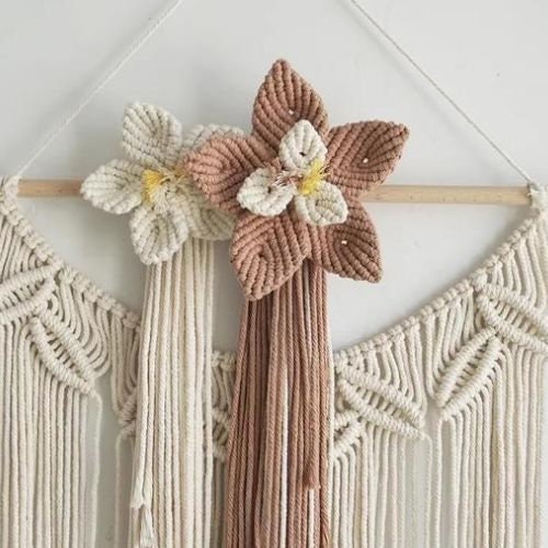 Macrame Flower Petal Shape Macrame Wall Hanging Nordic - Etsy