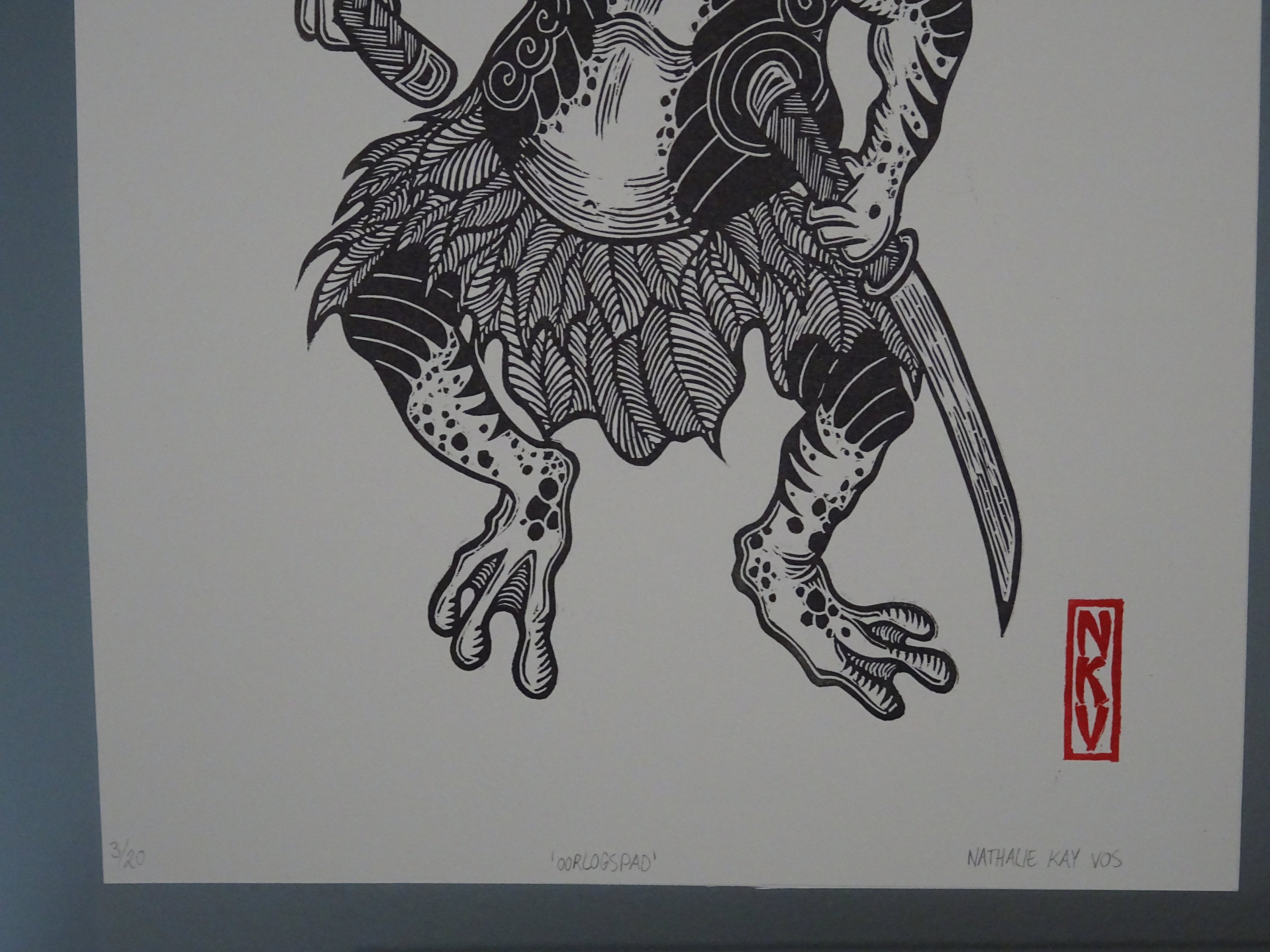 JAPANESE SAMURAI TOAD warpath Lino Print - Etsy