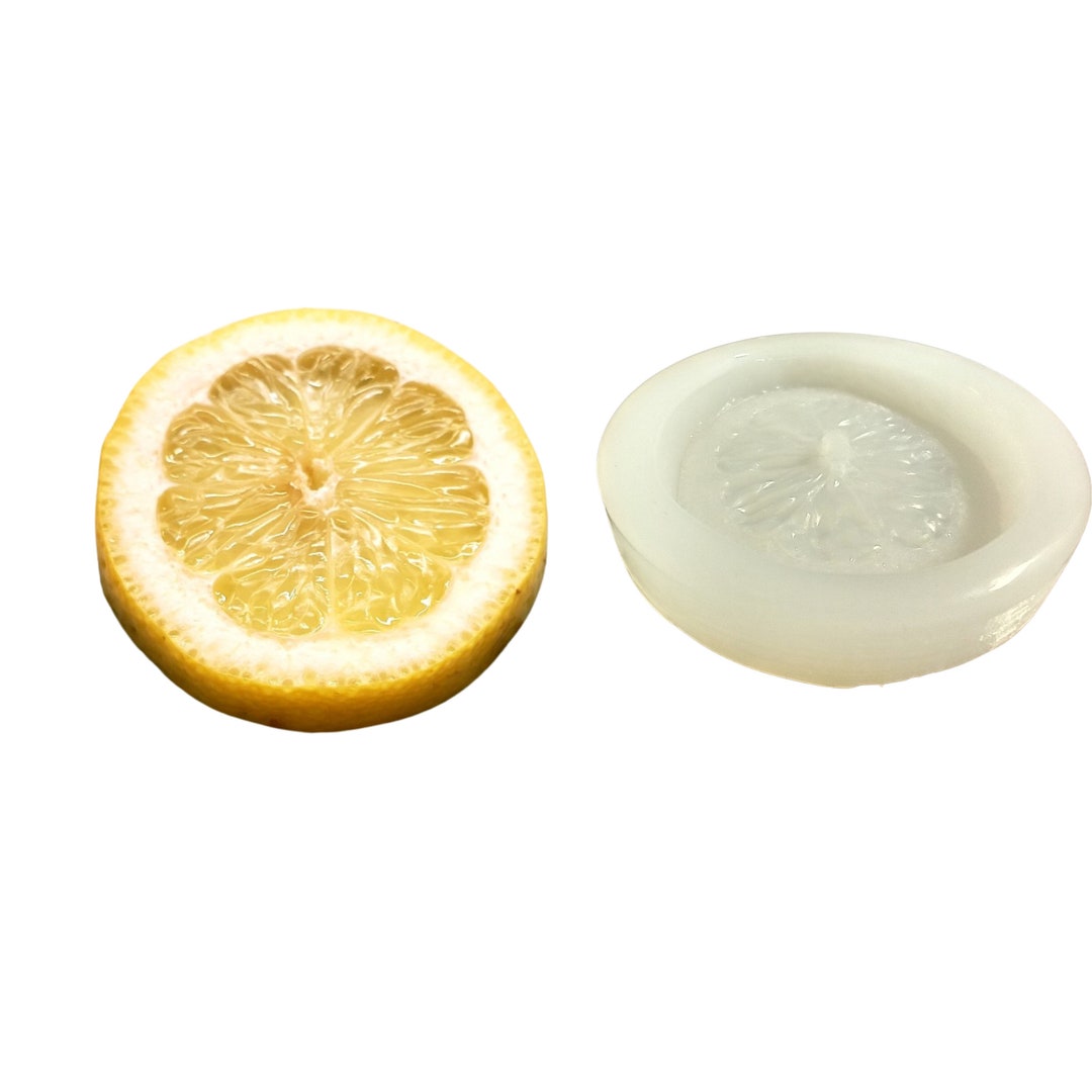 2pc Lemon Slice Citrus Silicone Mold. Embeds for Wax | Soap | Polymer ...
