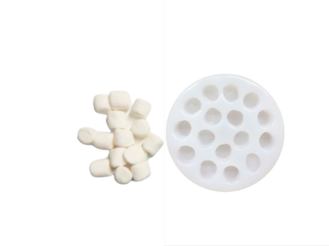 16pc Mini Marshmallow Silicone Mold- Realistic Marshmallow Mold| Candle ...