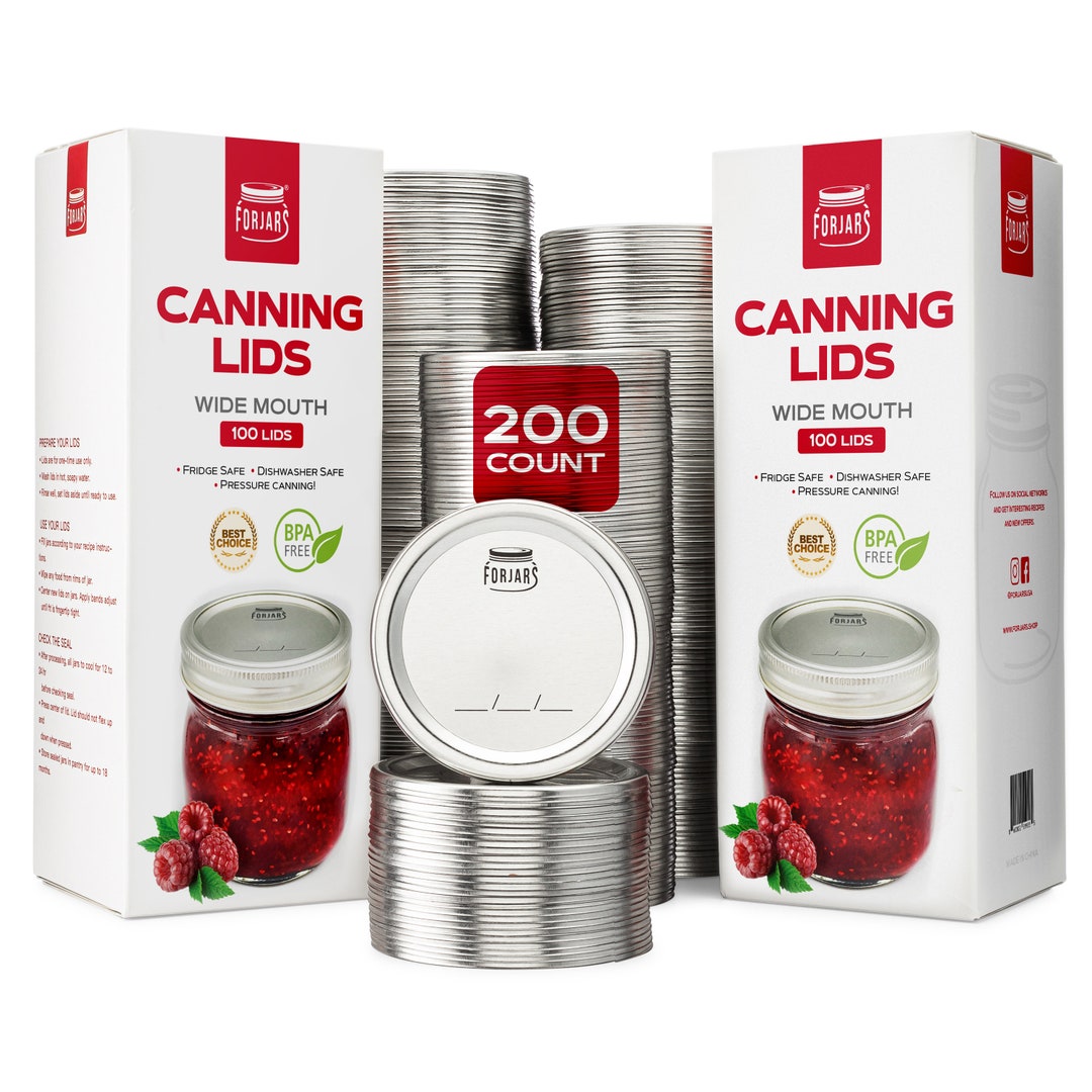 200 Canning Lids Wide Mouth - Etsy UK