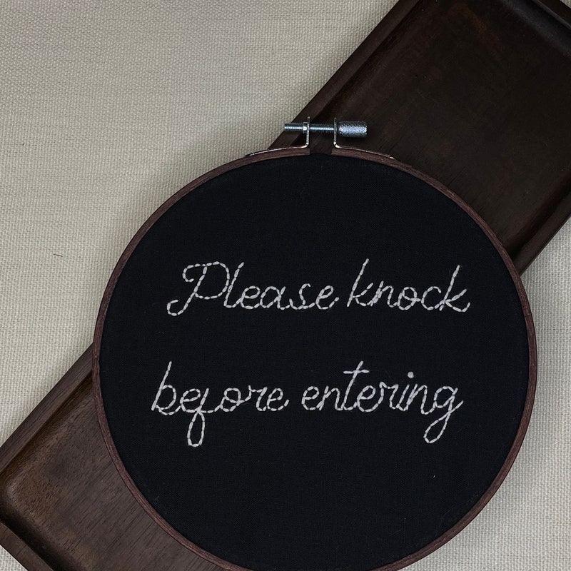 Knock First Sign - Etsy