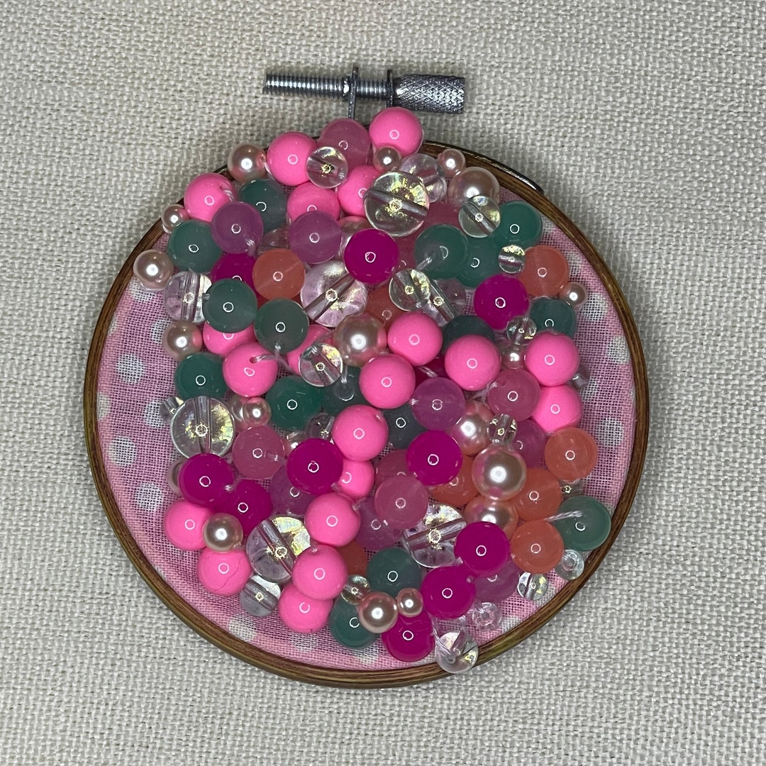 This Barbie is A Piece of Art 1 | Hot Pink Finished Bead Embroidery ...