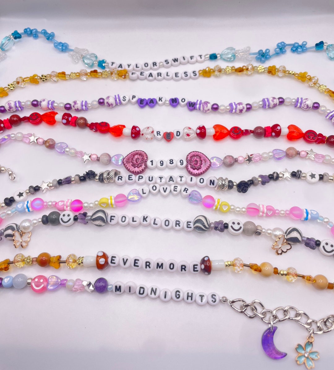 Taylor Swift Necklace the Eras Tour Midnights, Evermore, Reputation ...