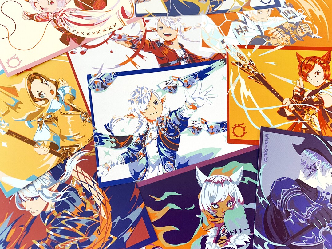 FFXIV - Scions of the Seventh Dawn + Zero (postcards) - Etsy