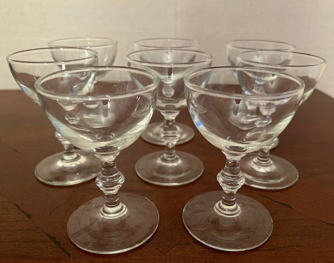 Clear Spool Stem Cordial/sherry Glasses, Bar Collection. Specialty ...