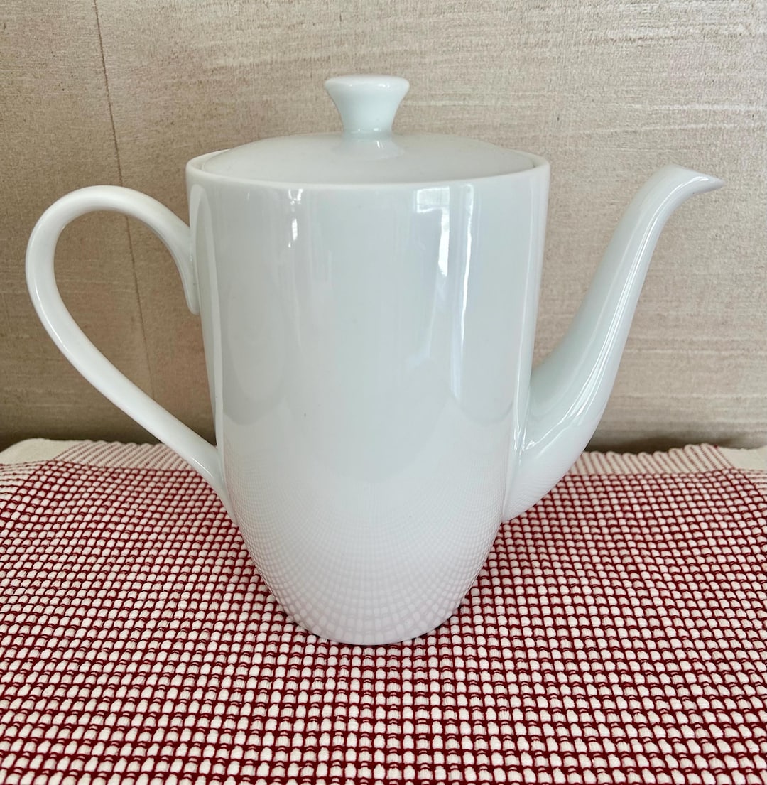 Block Zen Coffee Pot, All White Modern Design, 8" - Etsy