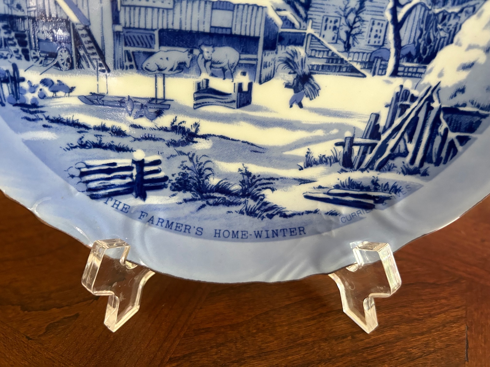 Currier and Ives Set of 2 Winter Plates, Farmer's Home Winter ...