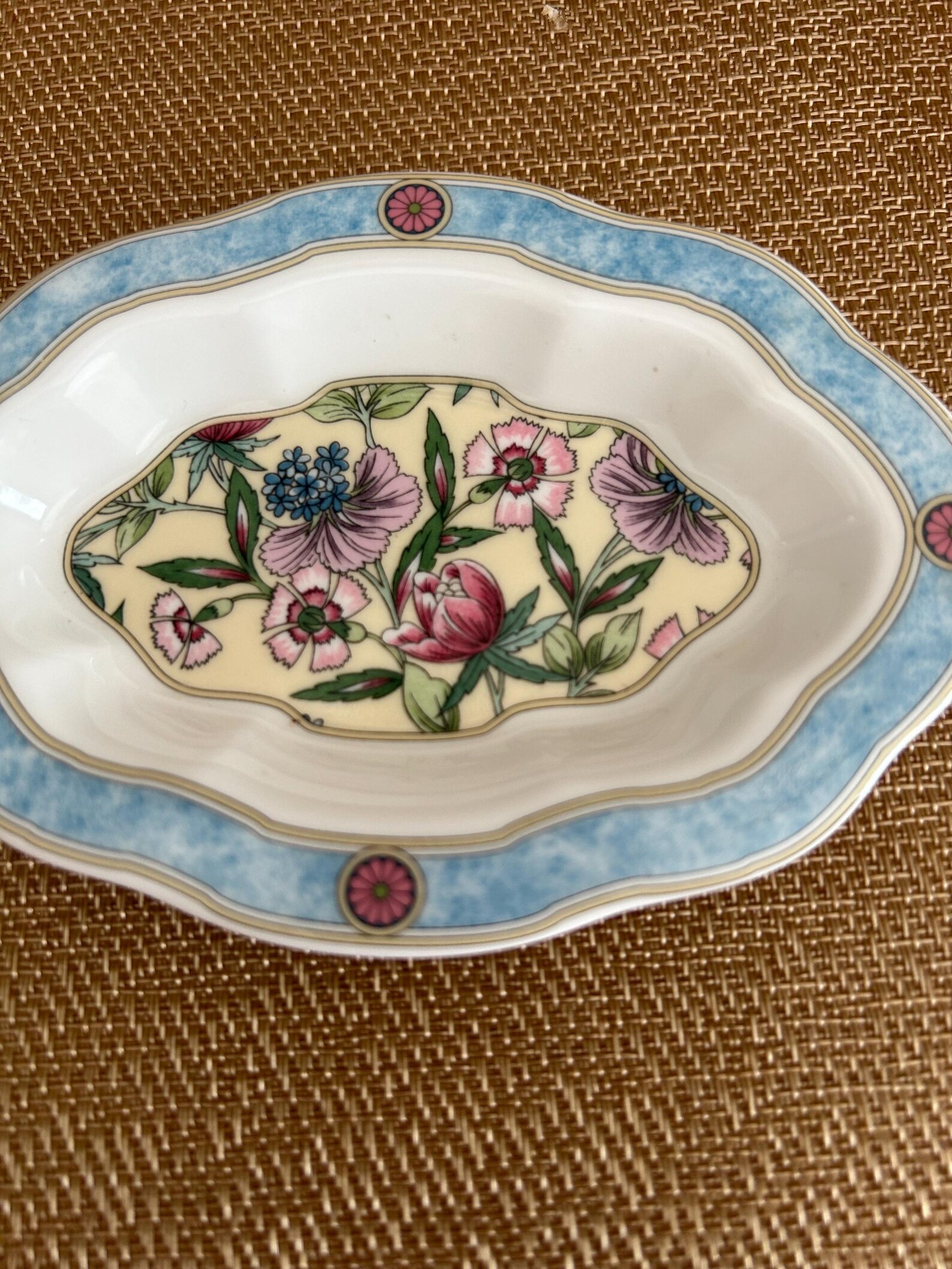 Vintage 1995 Wedgewood Sarah Mini Oval Tray, Trinket Dish, Candy Dish ...