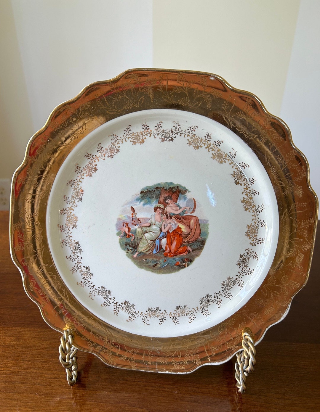 Atlas China THREE GRACES Atlas China Warranted 22 Karat Gold, 9.5" Lido ...