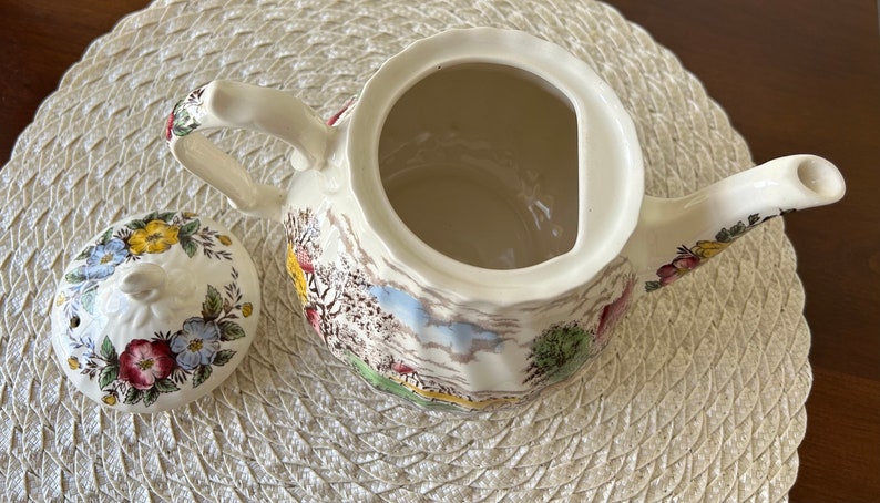 Sadler Country Life Pattern Teapot, Full Size Vintage Teapot, English ...