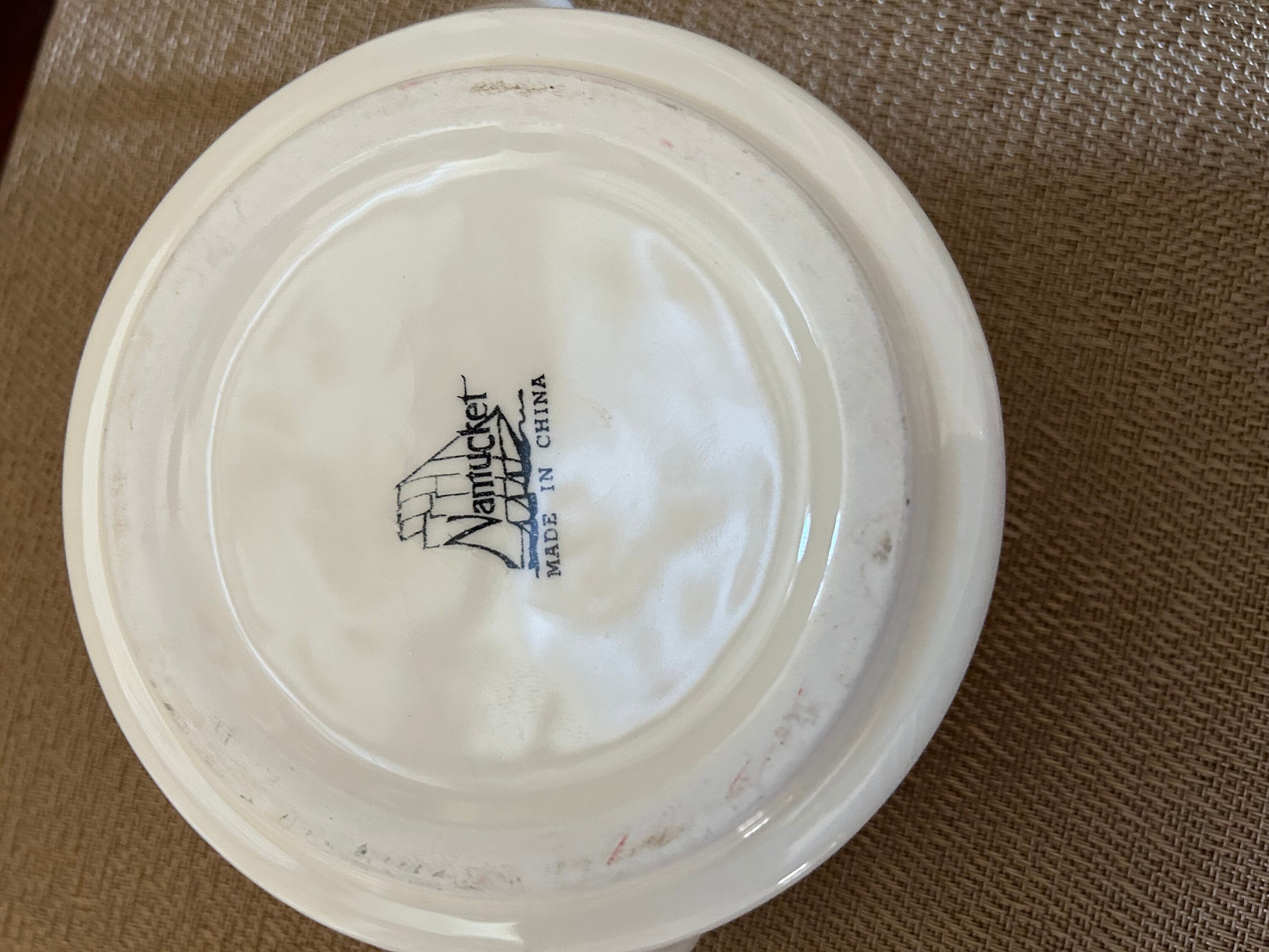 Vintage Nantucket Nesting Teapot and off White Tea Cup Leaf - Etsy