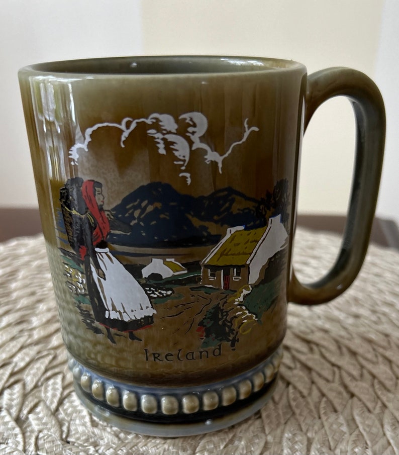 Wade Pottery Ireland Coffee Mug Cup Irish Country Scene, Irish ...