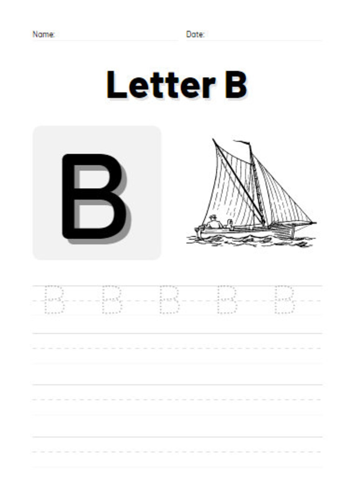 Capital Letter Handwriting Worksheets/ ABC Letter Tracing - Etsy