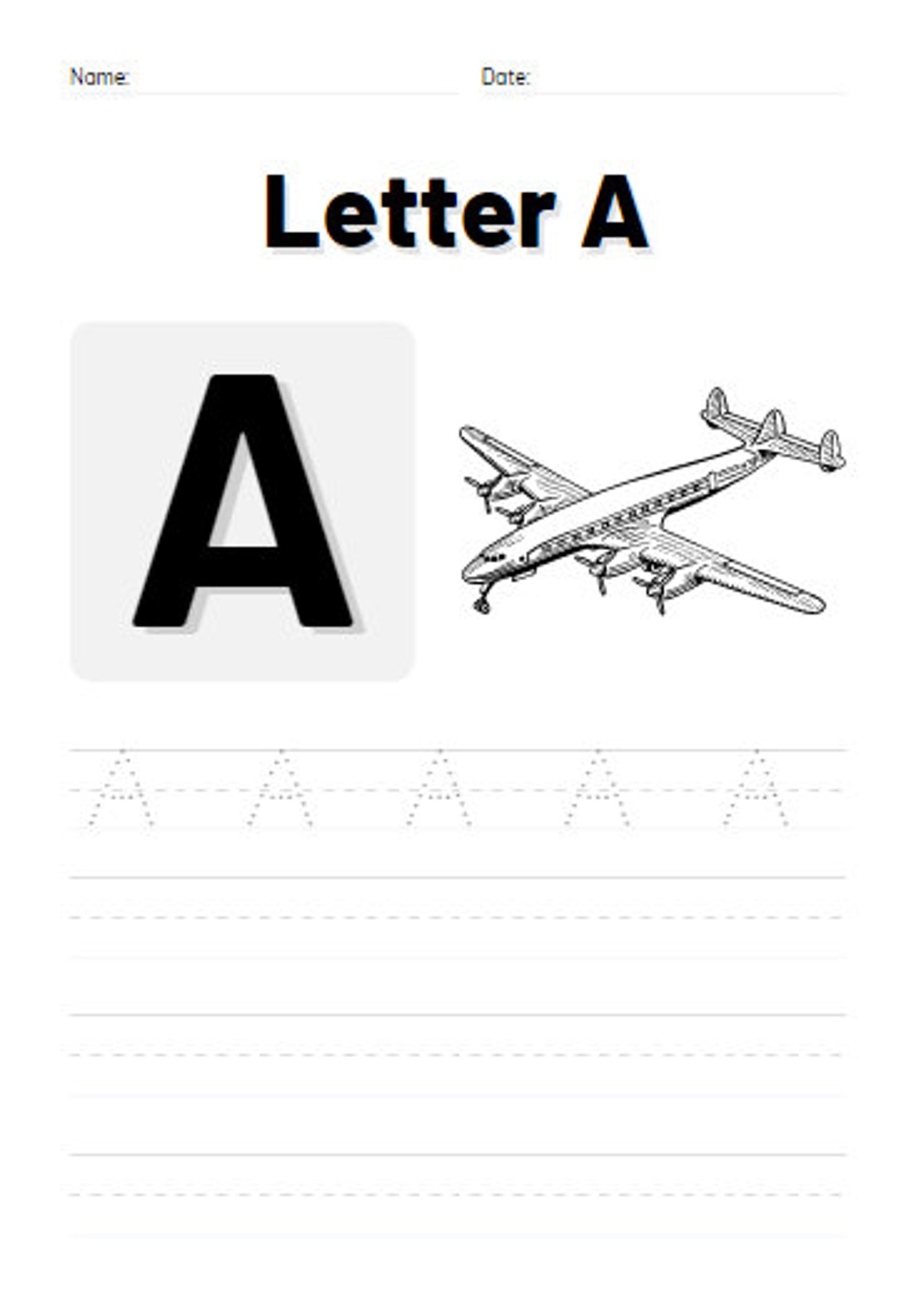 Capital Letter Handwriting Worksheets/ ABC Letter Tracing - Etsy