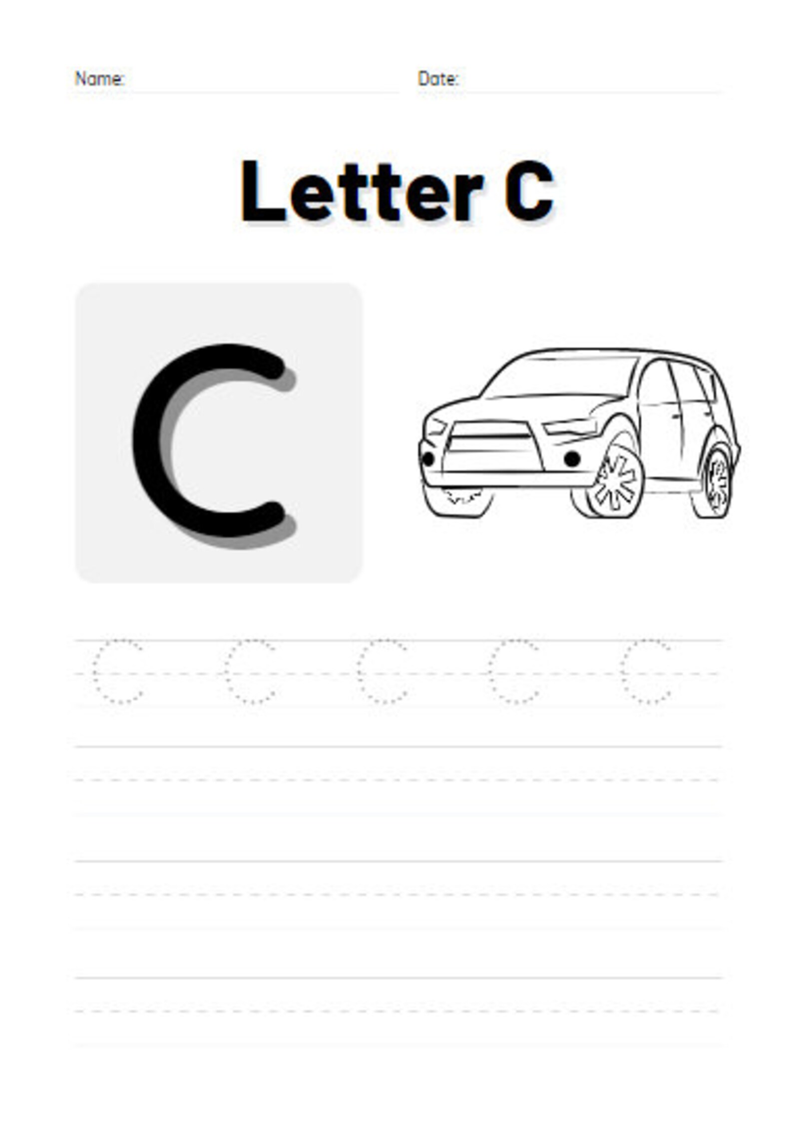 Capital Letter Handwriting Worksheets/ ABC Letter Tracing - Etsy