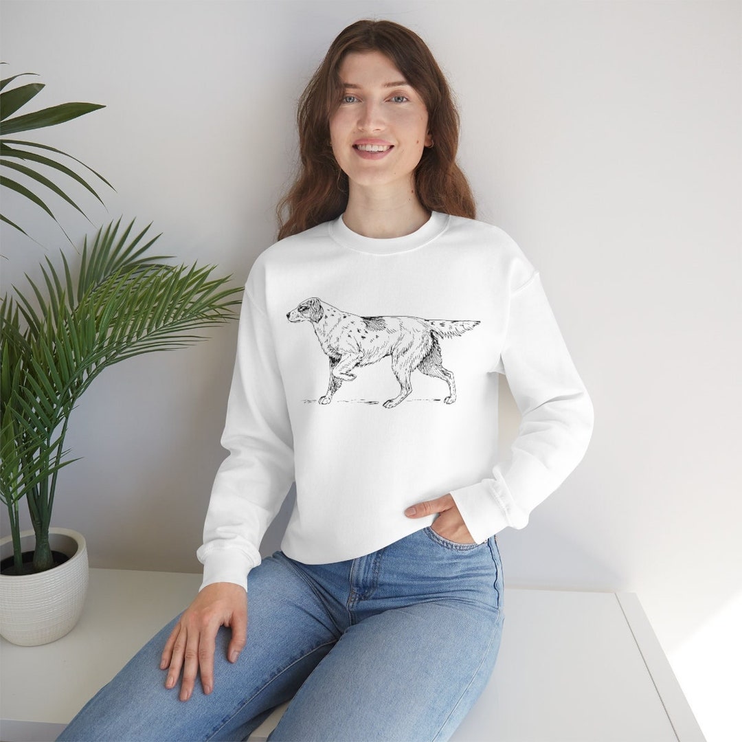 English Setter Sweatshirt, Beautiful English Setter Drawing Sweatshirt ...
