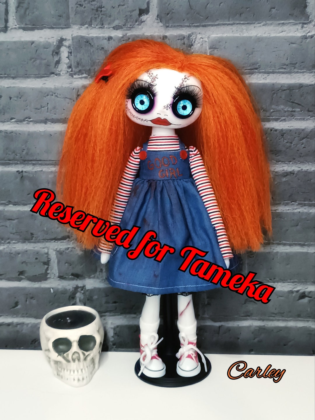 Reserved for Tameka.art Doll the Rebel Dolls..inspired by Chucky.horror ...