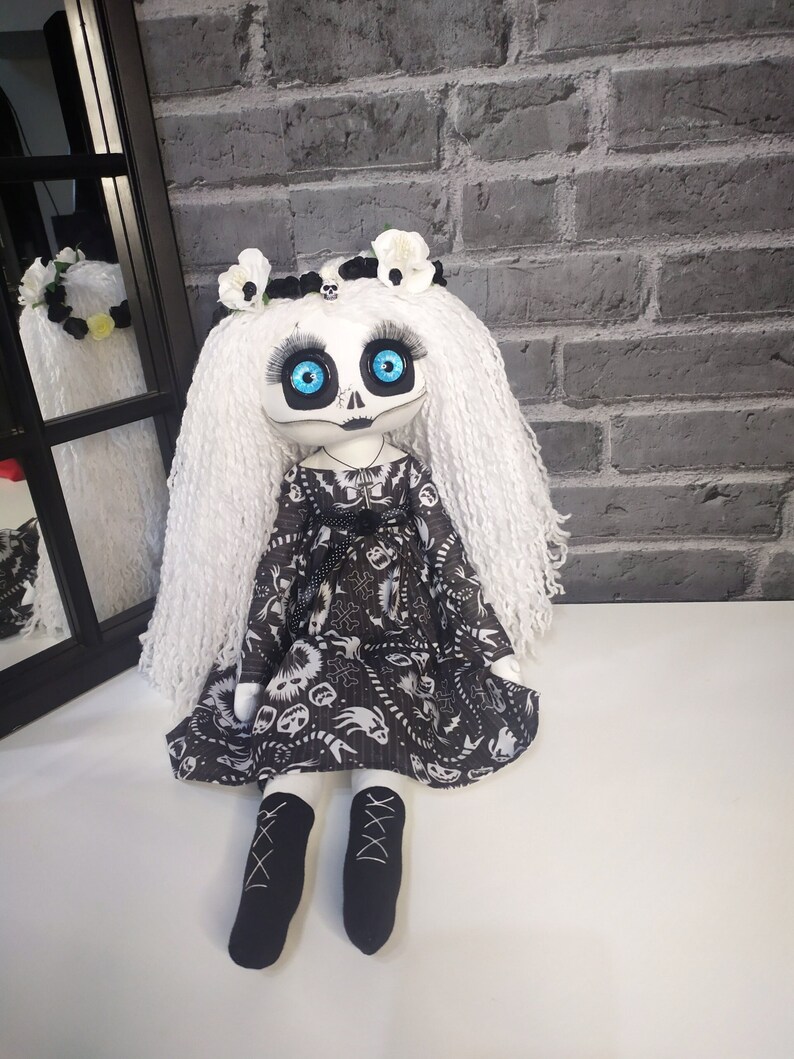 Toys Goth gift Button Eye Plush Gothic Doll Personalized Dolls Custom ...