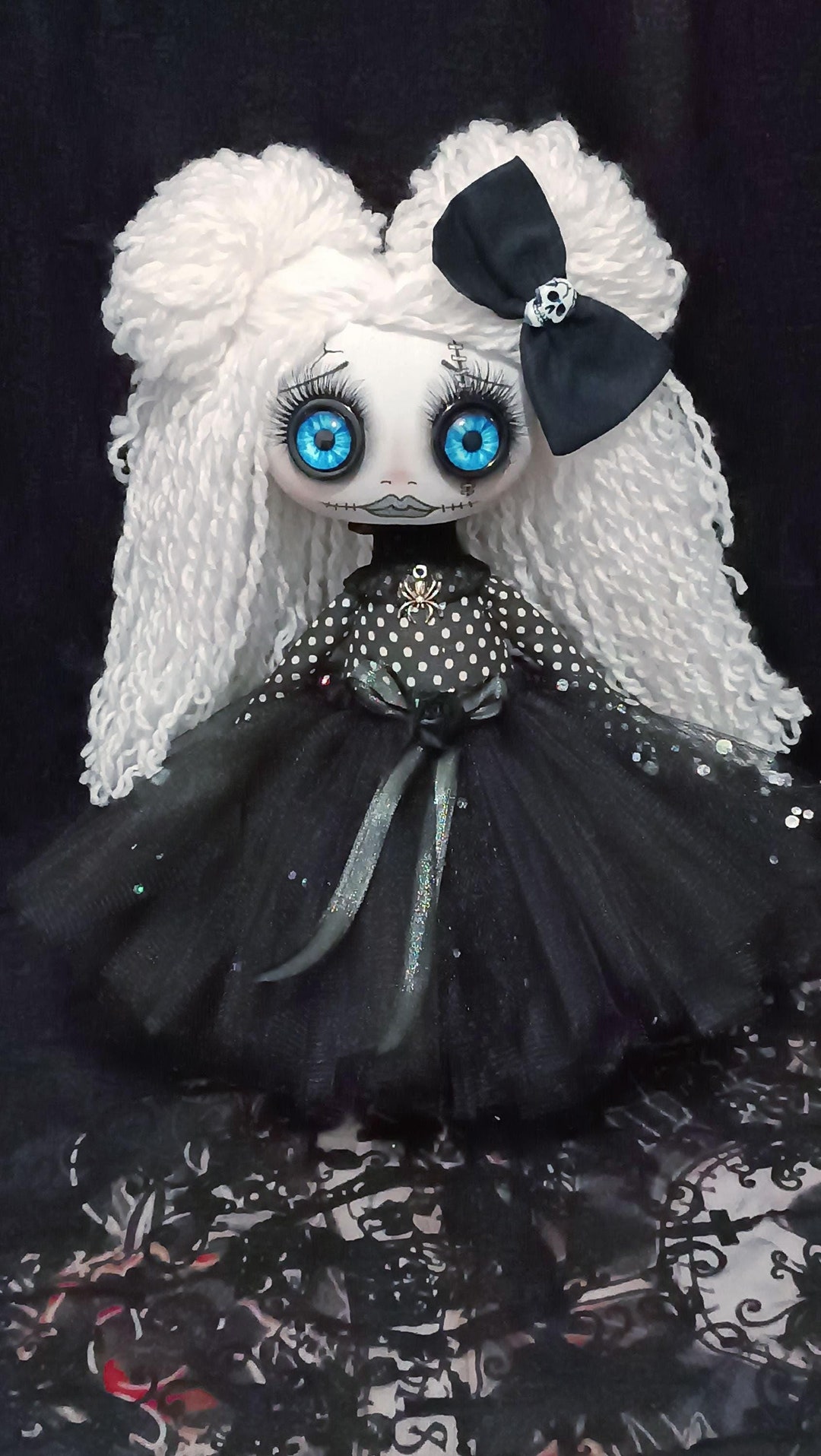 Handmade Textile Doll Zora.creepy Art Doll. Gothic Art Unique Doll, Rag ...