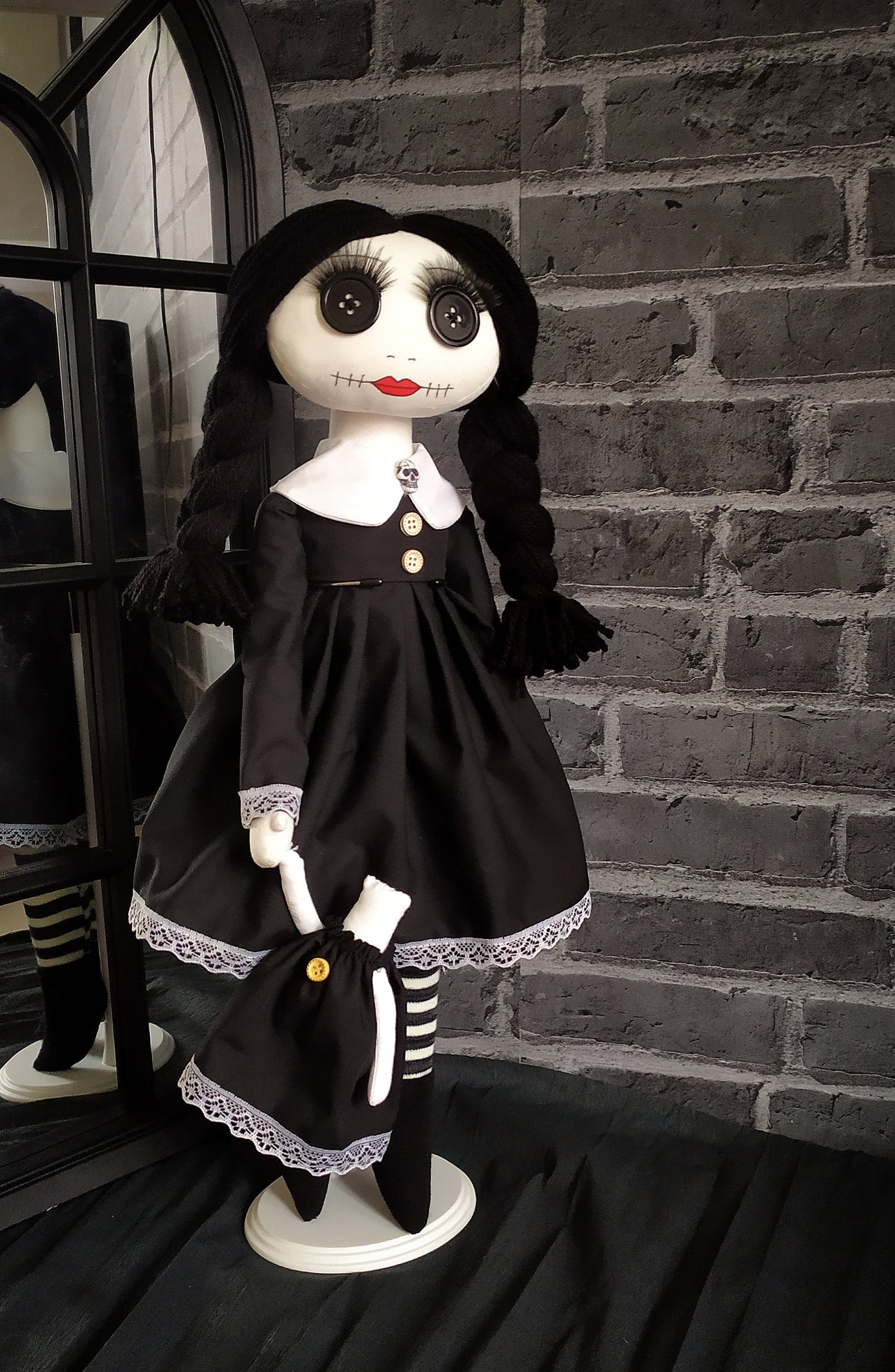 Wednesday Addams, inspired doll Wednesday Addams creepy doll,movie doll ...