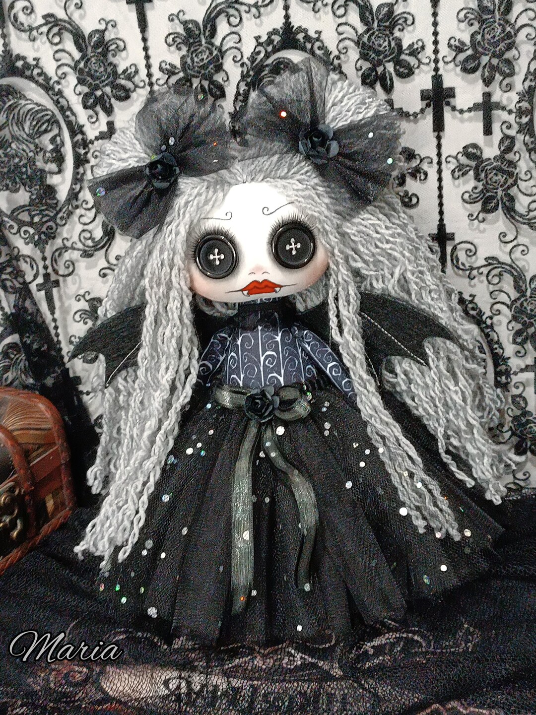 VAMPIRE DOLL MARI -rag Doll,gothic Doll,dark Art Doll, Fantasy Doll ...