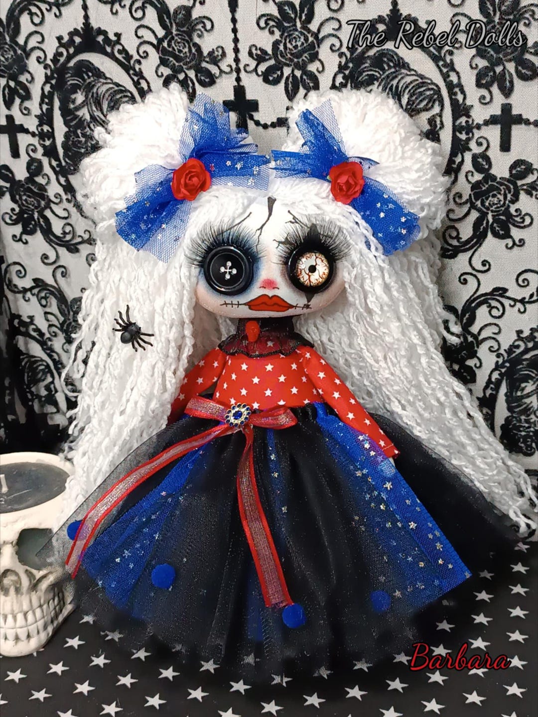 Barbara – OOAK Creepily Cute Gothic Horror Doll • Handmade Rebel Art ...