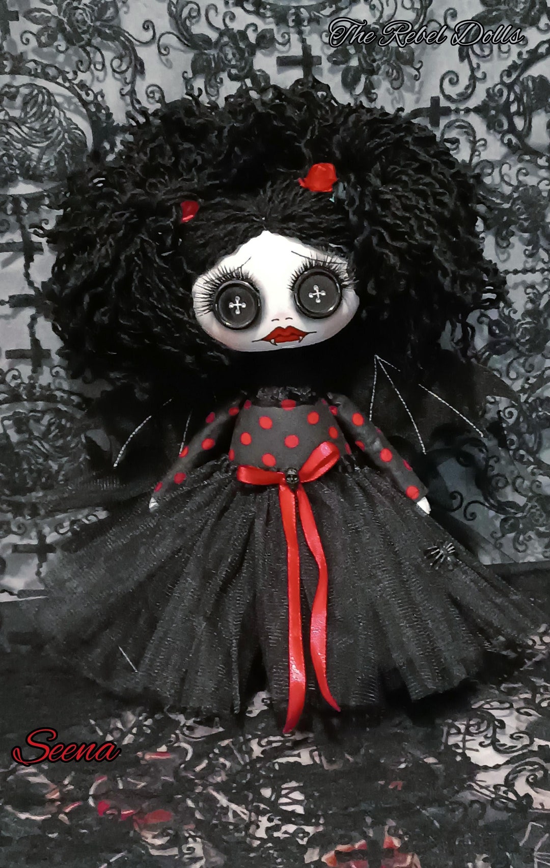Vampire Doll,gothic Doll,dark Art, Halloween,handmade Doll,home Decor ...