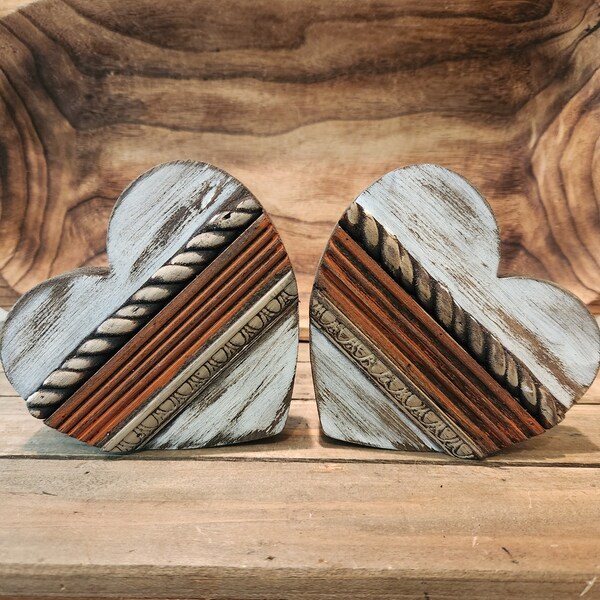 Rustic Wood Hearts - Etsy