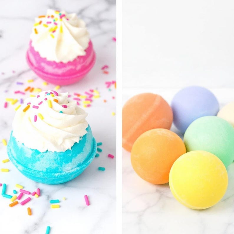 Bath Bombs - Set of 6 Small Donut Bath Bombs for Relaxing Spa ...