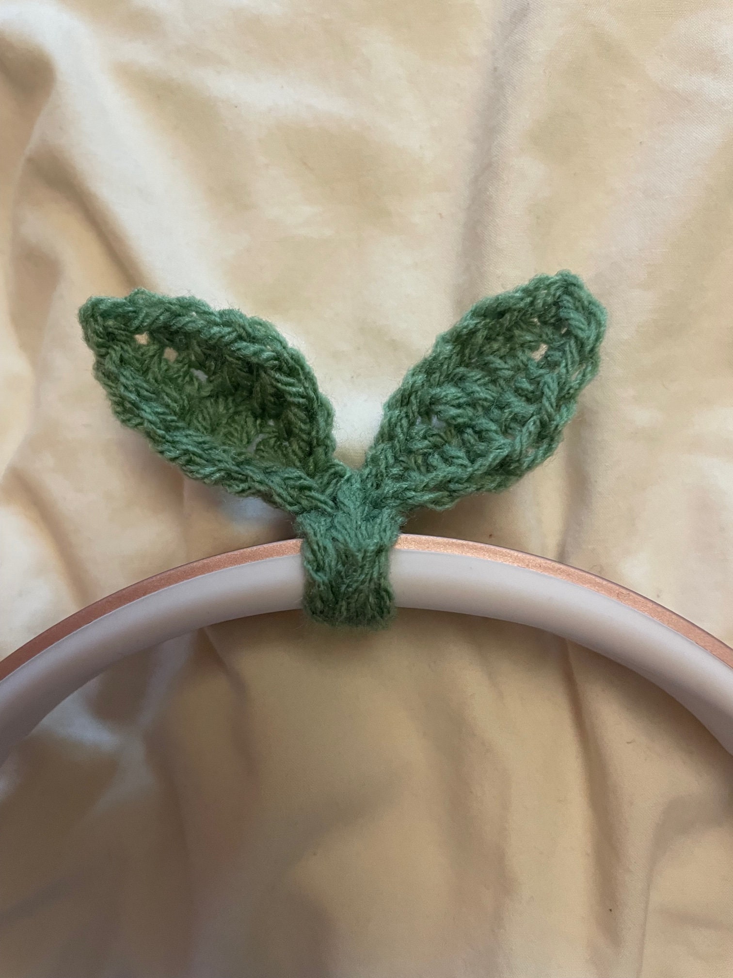 Cute Green Crochet Sprout Tie for Headband Headphone - Etsy UK
